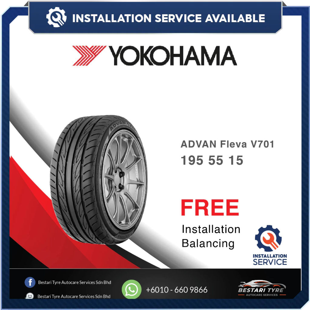 [𝗜𝗻𝘀𝘁𝗮𝗹𝗹𝗮𝘁𝗶𝗼𝗻 𝗣𝗿𝗼𝘃𝗶𝗱𝗲𝗱] 165/50r15 195/50r15 195/55 15 Yokohama ADVAN Fleva® V701 New Tire Tyre ...