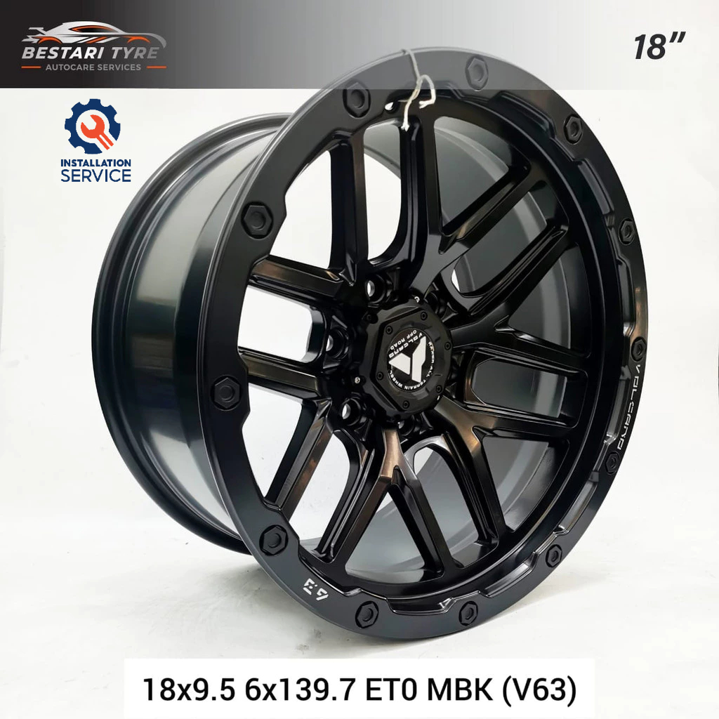 【Installation Available】 4X4 RAXER V63 OFFROAD WHEELS 18 INCH 18X9.5 6X139.7 ET0 MBK READY STOCK ...
