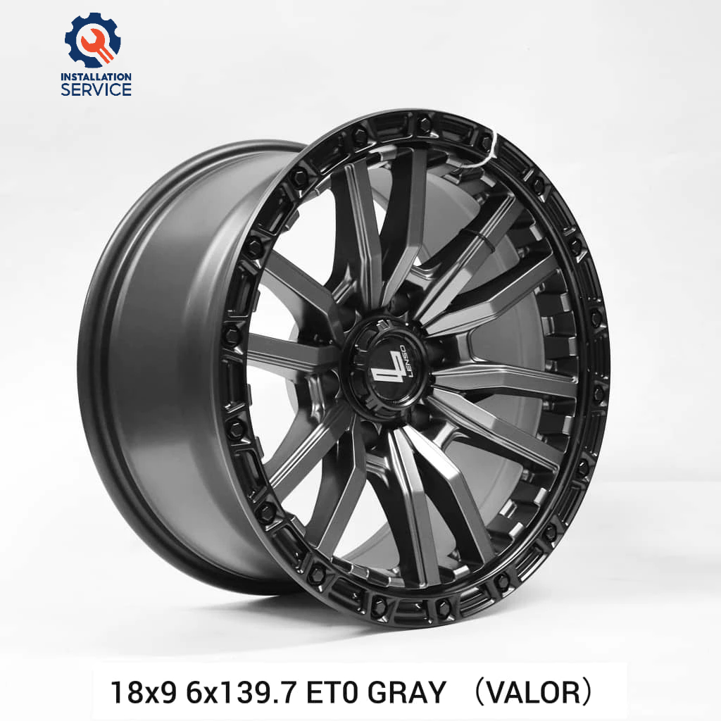 【Installation Available】 Lenso Valor 18x9 6x139.7 ET0 GRAY Made in Thailand Sport rim | Shopee ...