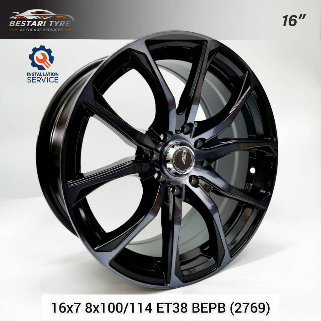 【Installation Available】AEDEE 2769 16 INCH 16X7 8X100/114 ET38 BEPB READY STOCK SPORT RIM ...