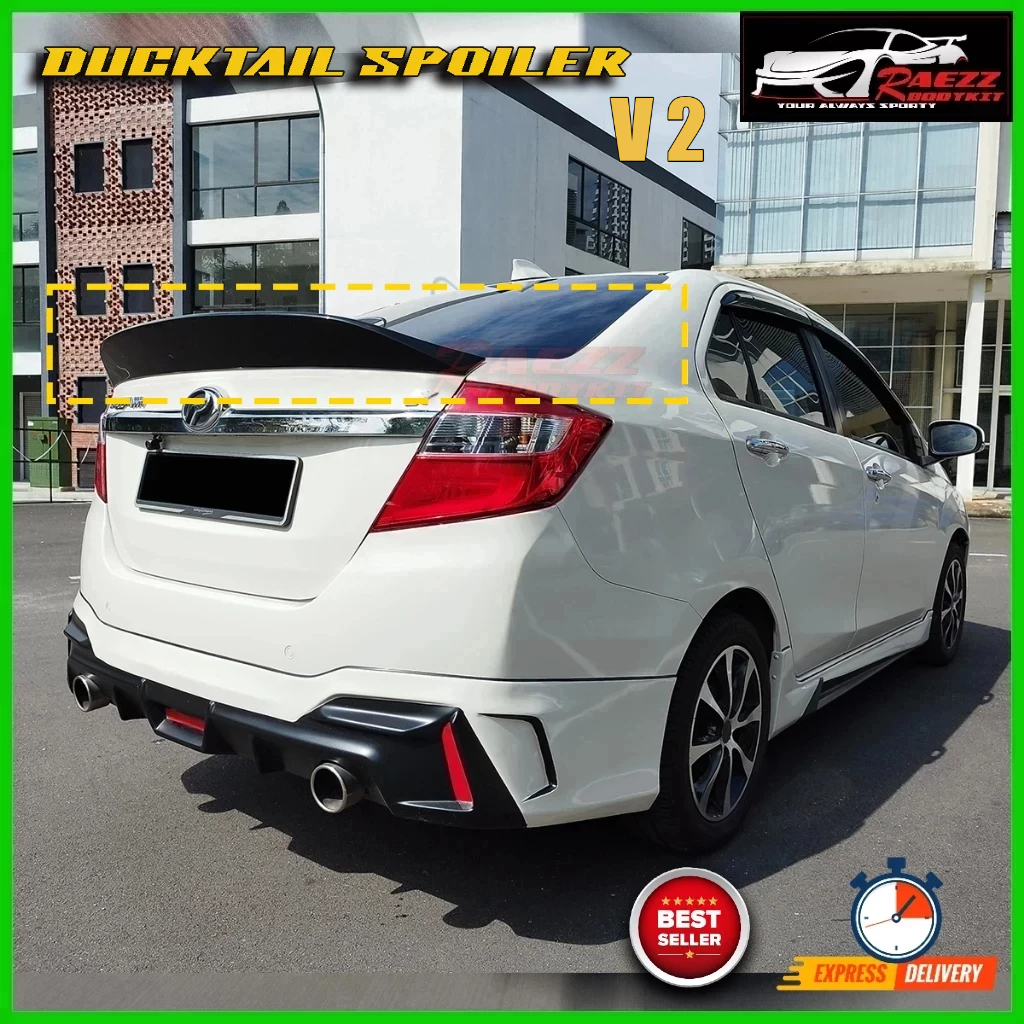 🔥READY STOCK🔥Perodua Bezza ** 2016 ~2023 ** Trunk Spoiler / Itik ...