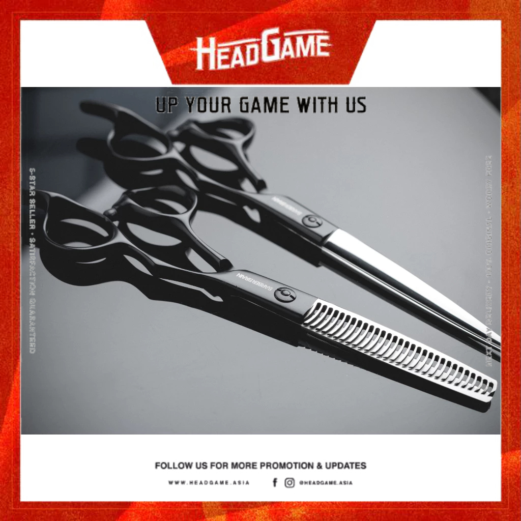 Barber Brain Left / Right Handed Scissor Hair Cutting 6.5" Wet & Dry ...