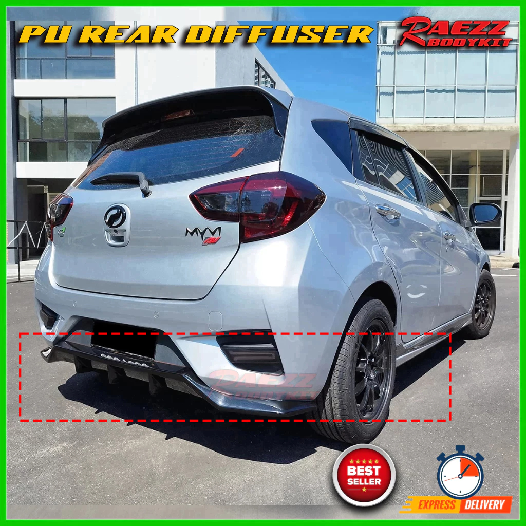 💥Ready Stock💥 Perodua Myvi G3 18 - 21 PU Rear Diffuser Sportivo V4 ...
