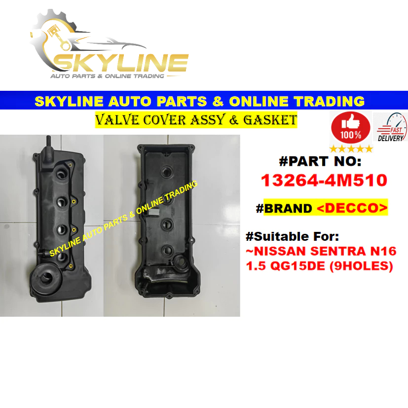 13264-4M510 Valve Cover Assy Nissan Sentra N16 1.5 (9holes) (With Valve ...