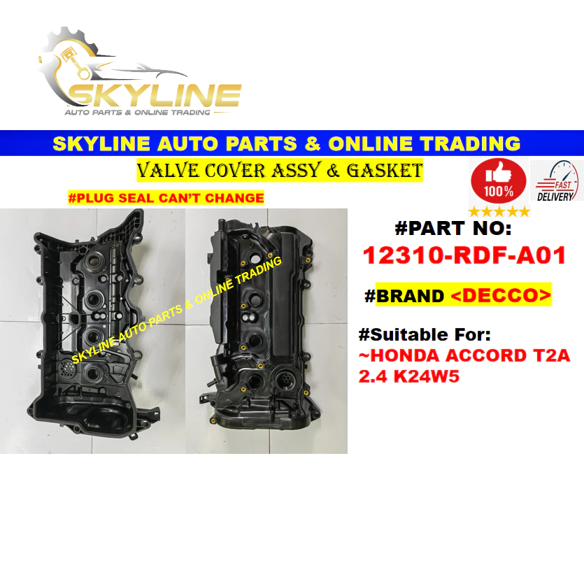 12310-RDF-A01 Valve Cover Assy Honda Accord T2A 2.4 K24W5 (With Valve ...