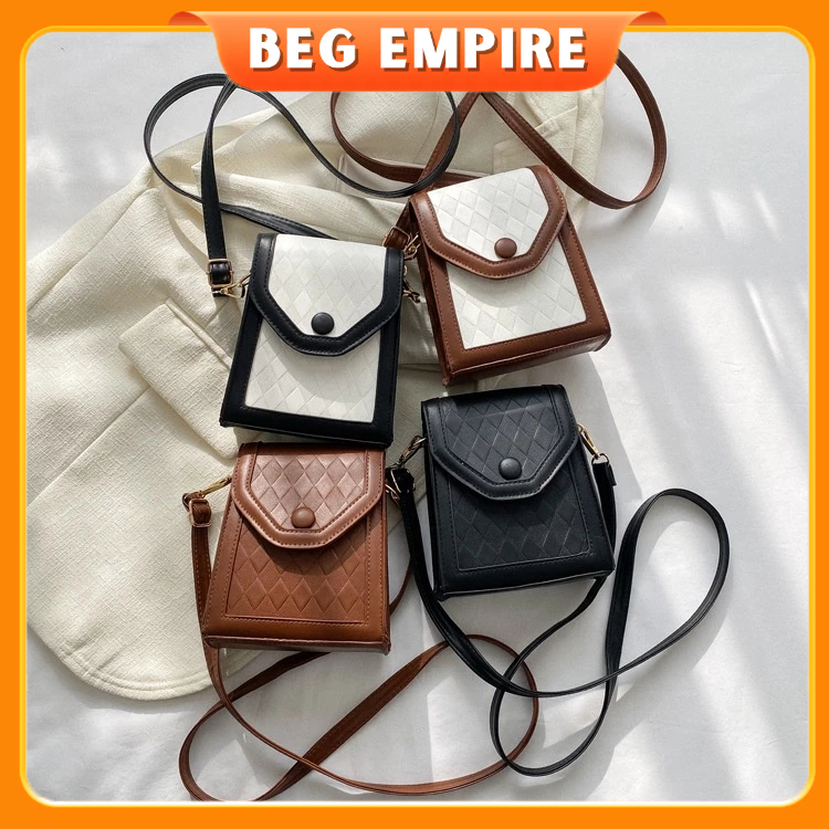 🎒Baeg Empire🎒 Plaid Quilted Women's Sling Bag Vintage Lock Messenger ...