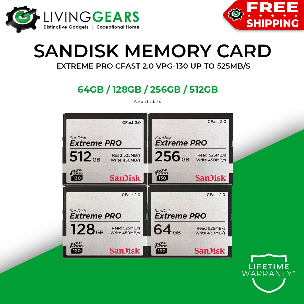 Sandisk Memory Card Extreme Pro CFAST 2.0 Compact Flash (525MB/S) | Shopee Malaysia