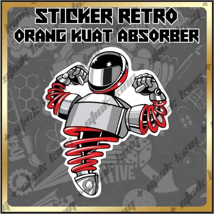 STICKER RETRO ORANG KUAT ABSORBER | Shopee Malaysia