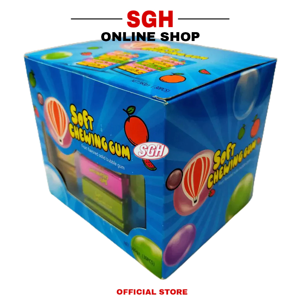 Soft Chewing Gum Fruit flavored solid Bubble Gum (±12gX30pc) HALAL ...