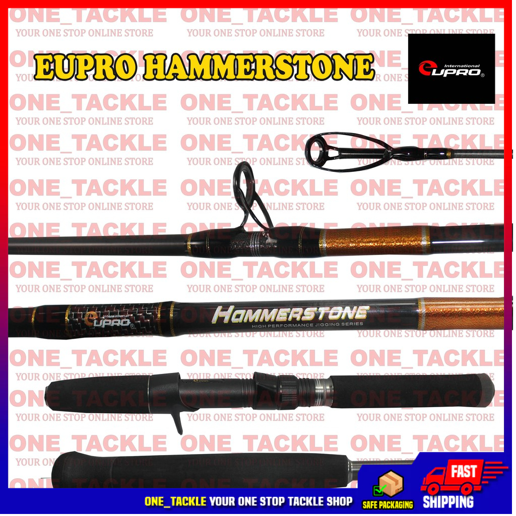 Eupro Hammerstone Spinning Baitcasting Jigging Rod 2pcs Butt Joint ...