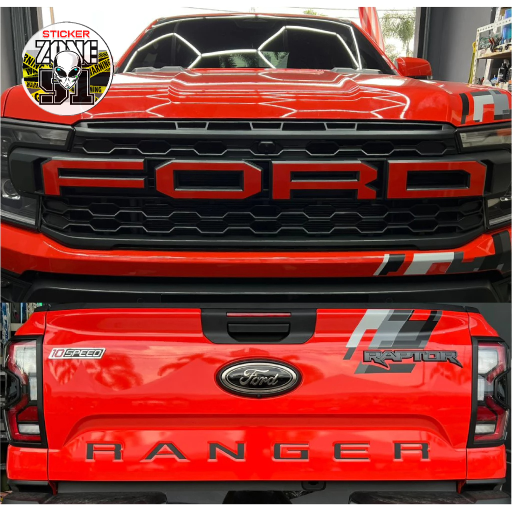 1 Set Ford Ranger Raptor Grill Wording Sticker for Ford Raptor 2023 ...