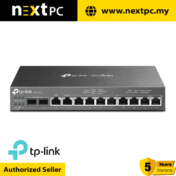 [Ready Stock] TP-LINK ER7212PC Omada 3-in-1 Gigabit VPN Router / 5 ...