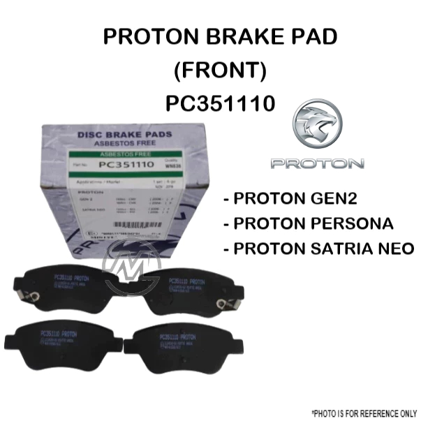 PROTON FRONT BRAKE PAD PROTON GEN2 PERSONA 1.6 STARIA NEO PC351110 ...