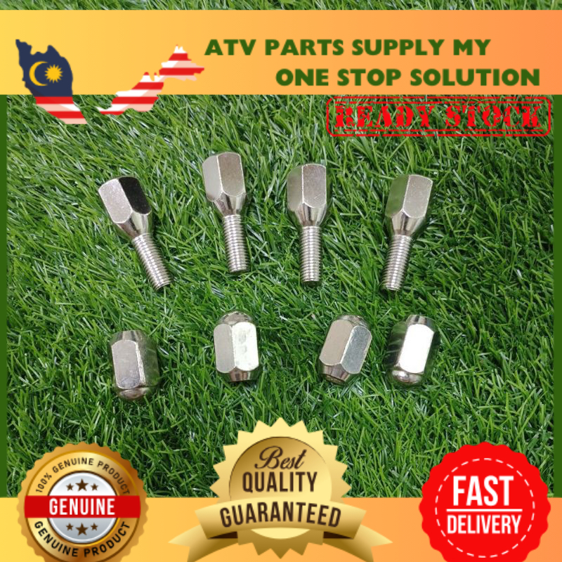 ATV 10mm Tyre Nut | Rim Nut | Sport Rim Screw (4 Pcs Set) | Shopee Malaysia