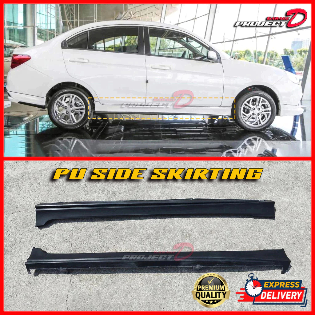 💥READY STOCK💥Proton Saga VVT **2016 ~ 2023** PU Side Skirt OEM DESIGN ...