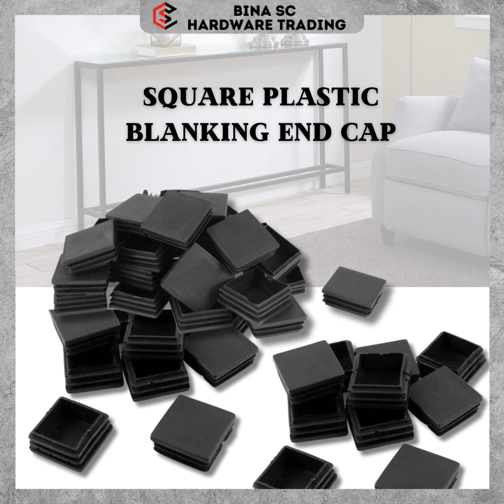 BINA Square Hollow Plastic Blanking End Cap / Inner Insert Square Plug ...