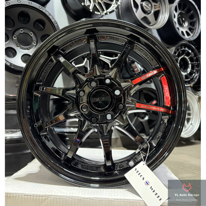 Velos Wheel CE28-10 Strip [Gloss Black] Sport Rim 15x7JJ ET35 (4x100/114.3) | Shopee Malaysia