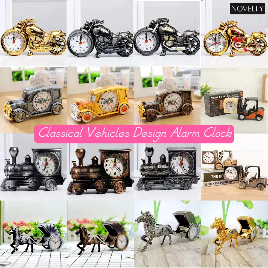 Vintage Vehicles Design Alarm Table Clock Jam Loceng Reka Bentuk ...