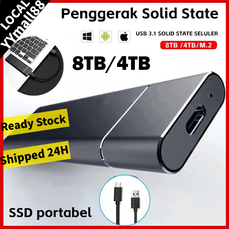 External Hard Disk 30TB Portable SSD External Hard Disk Drive 64TB USB3 ...