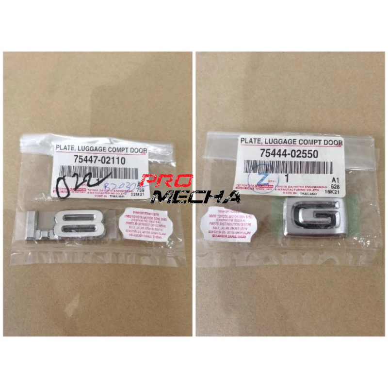 **ORIGINAL TOYOTA ALTIS 2008 ZZE142 REAR BONNET EMBLEM 1.8 LOGO, G LOGO ...