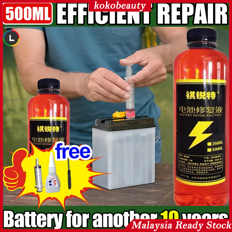 500ML Premium Brand battery repair fluid Air Bateri Kereta Repair 500ML ...