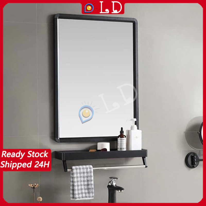 Bathroom Frame Mirror Toilet Mirror Wall Hanging Mirror Cermin Toilet ...