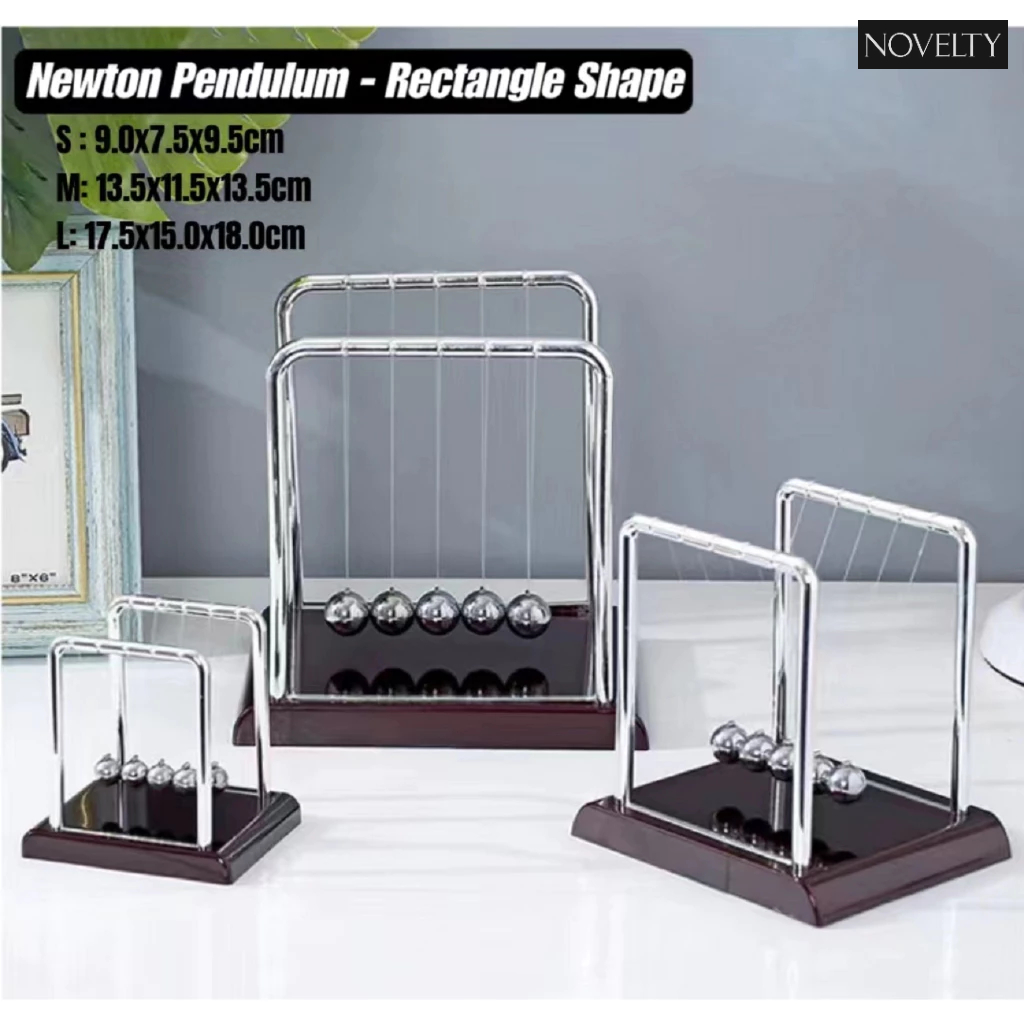 Newton Pendulum R Shape Cradle Balance Ball STEM Bandul Buaian ...