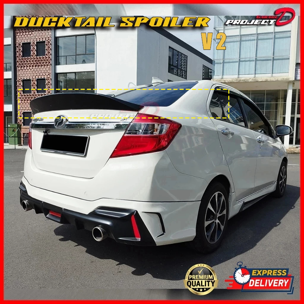 🔥READY STOCK🔥Perodua Bezza ** 2016 ~2023 ** Trunk Spoiler / Ducktail ...