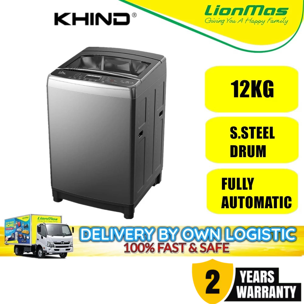 KHIND 12kg Fully Auto Washing Machine WM120A Washer , Mesin Basuh ...