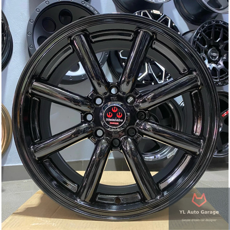 Watanabe [Glossy Black] Sport Rim 15x6.5JJ ET40 (4x100/114.3) | Shopee ...