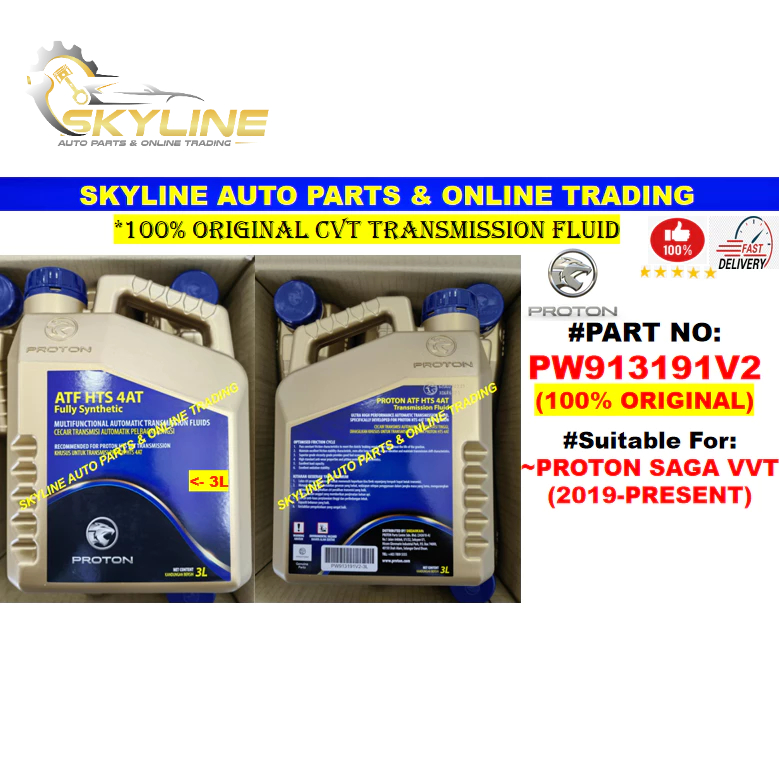 *100% Original Proton Auto Transmission Fluid* PW913191V2-3L Proton ...