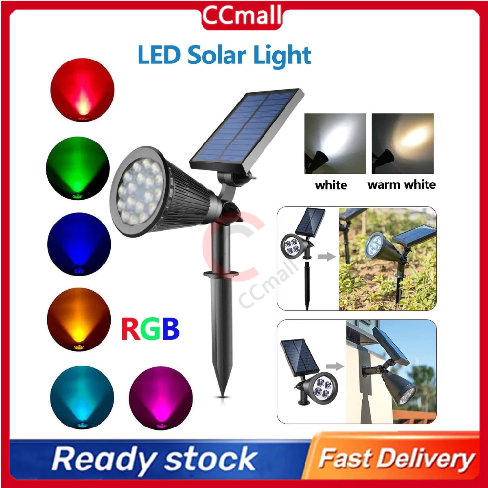 【Ready Stock】LED IP65 Lampu Solar Outdoor Pathway Lighting Lampu Taman ...