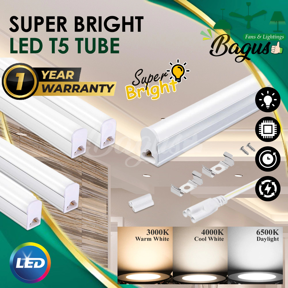 LED T5 Tube - Ceiling Wall Strip Cabinet Light Lamp 2/3/4 Feet | Super ...