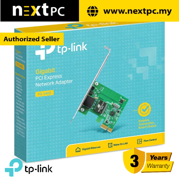 [Ready Stock] TP-LINK TG-3468 Gigabit PCI Express Network Adapter / 3 ...