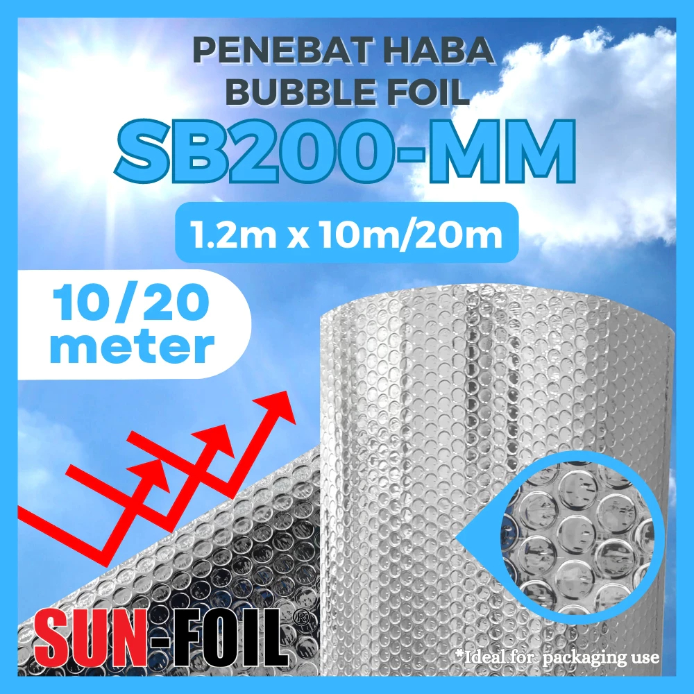 SUNFOIL SB200-MM (1.2m x 10m/1.2m x 20m) Bubble Foil Series Bubble ...