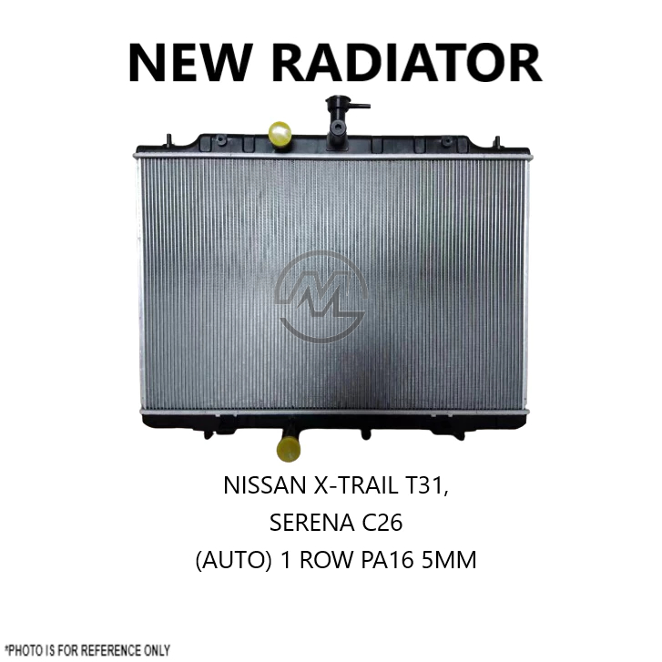 NEW RADIATOR NISSAN X-TRAIL T31, SERENA C26 AUTO 1 ROW PA16 5MM ...