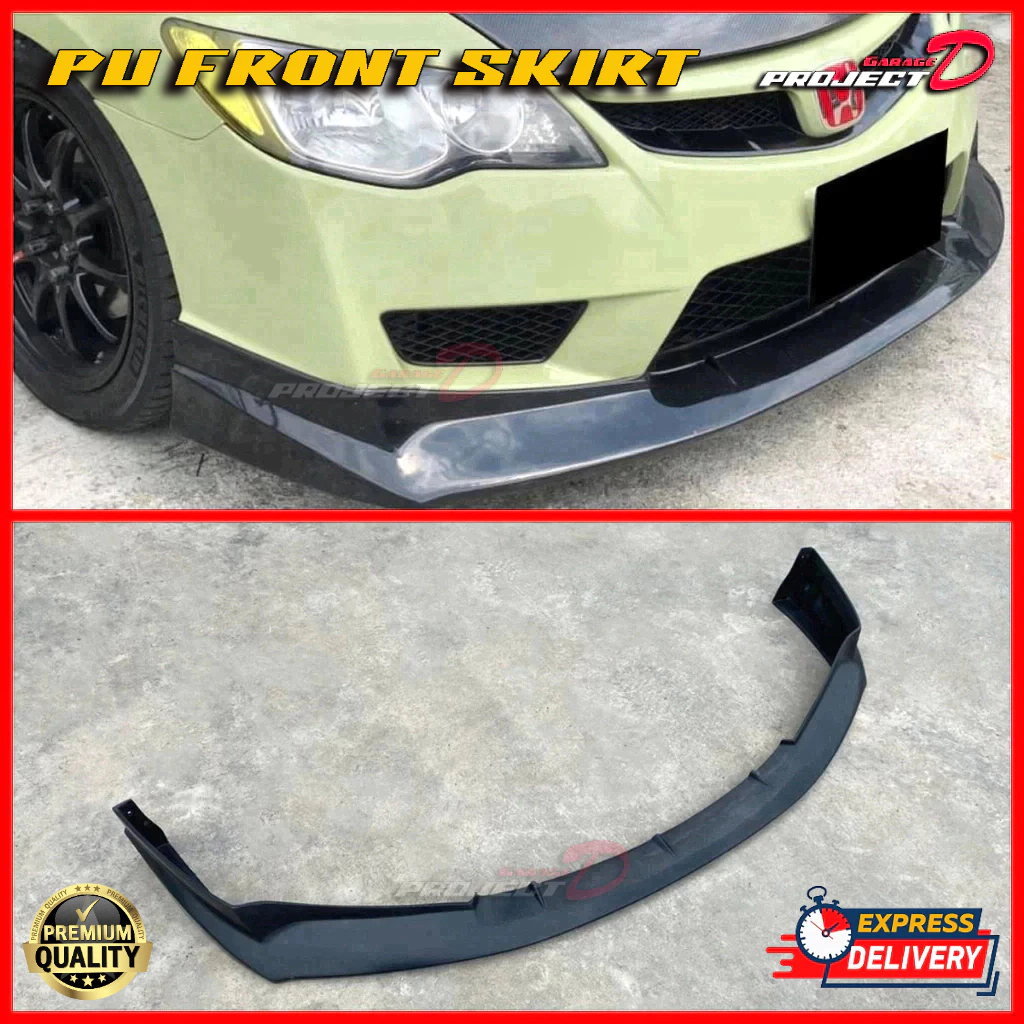 💥Ready Stock💥 HONDA CIVIC FD FD2R TYPE R MUGEN PU FRONT SKIRT FOR BUMPER GRILL OPEN FIX GRILL ...