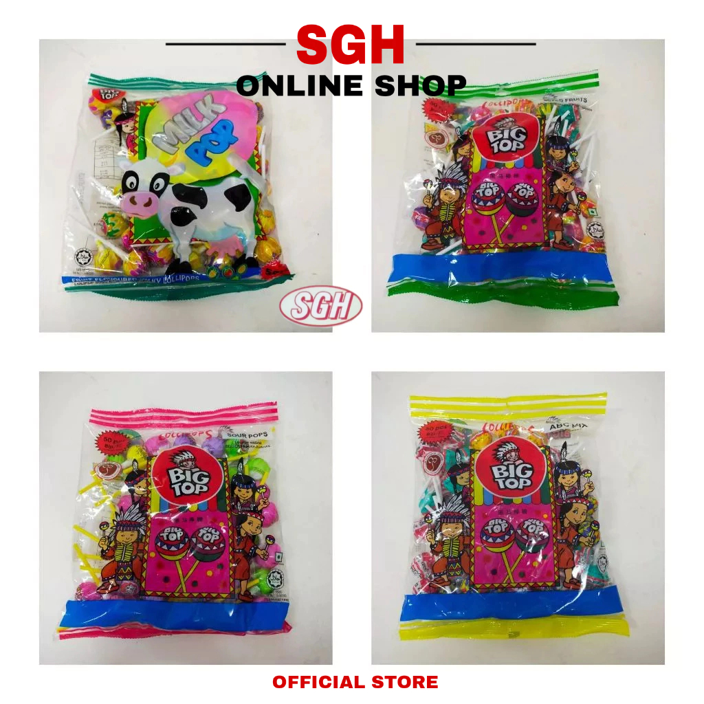 LOLLIPOP BIG TOP MIXED FRUIT/SOUR/Milk/abc | Shopee Malaysia