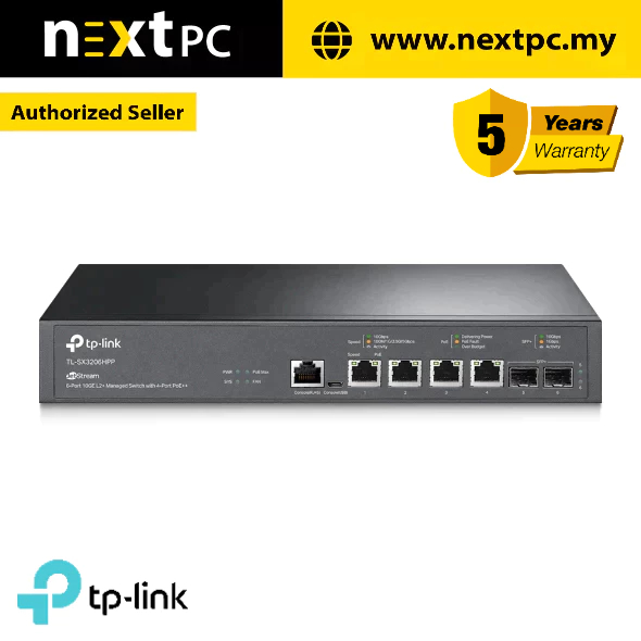 [Ready Stock] TP-LINK TL-SX3206HPP JetStream 6-Port 10GE L2+ Managed ...