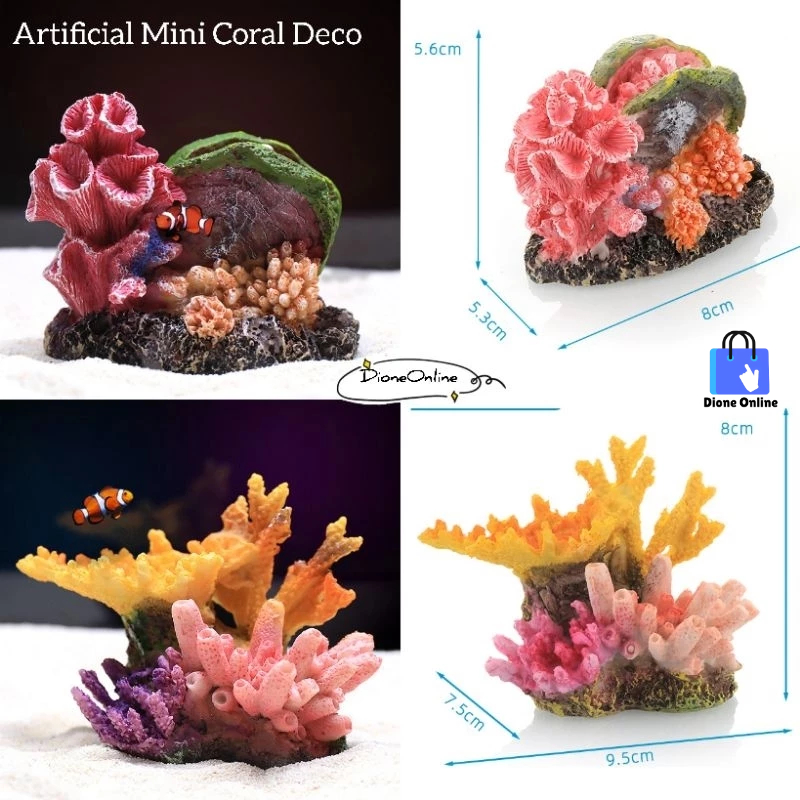 Artificial Mini Coral Aquarium Decoration Fish Tank Resin Coral ...