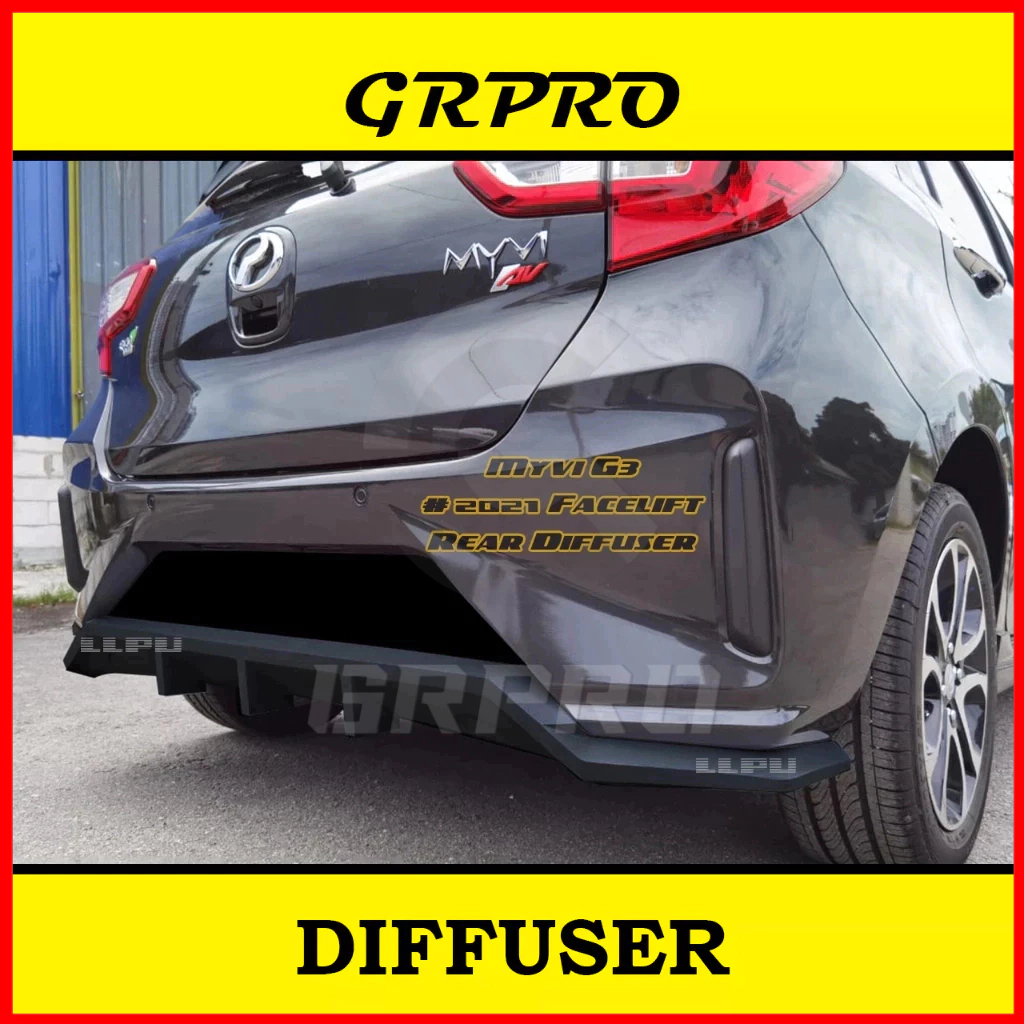 Perodua Myvi G3 Facelift 2022 - 2023 PU Rear Diffuser/Rear Bodykit ...