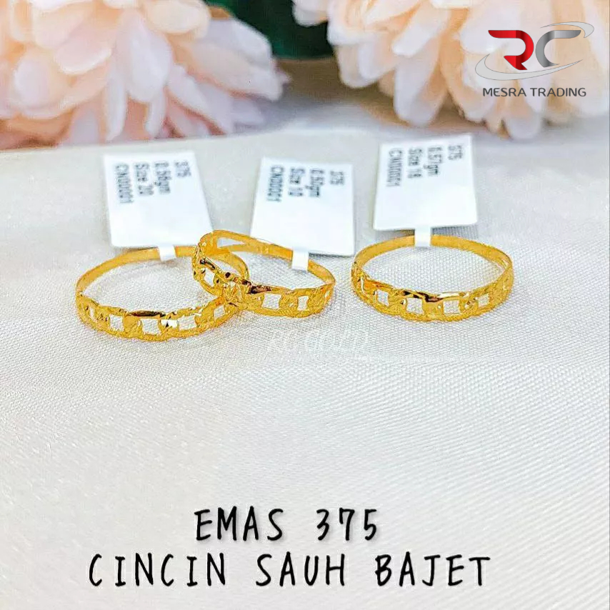 CINCIN SAUH PAHAT EMAS TULEN 375 CN SAUH BAJET EMAS 375 SIMPLE DESIGN ...