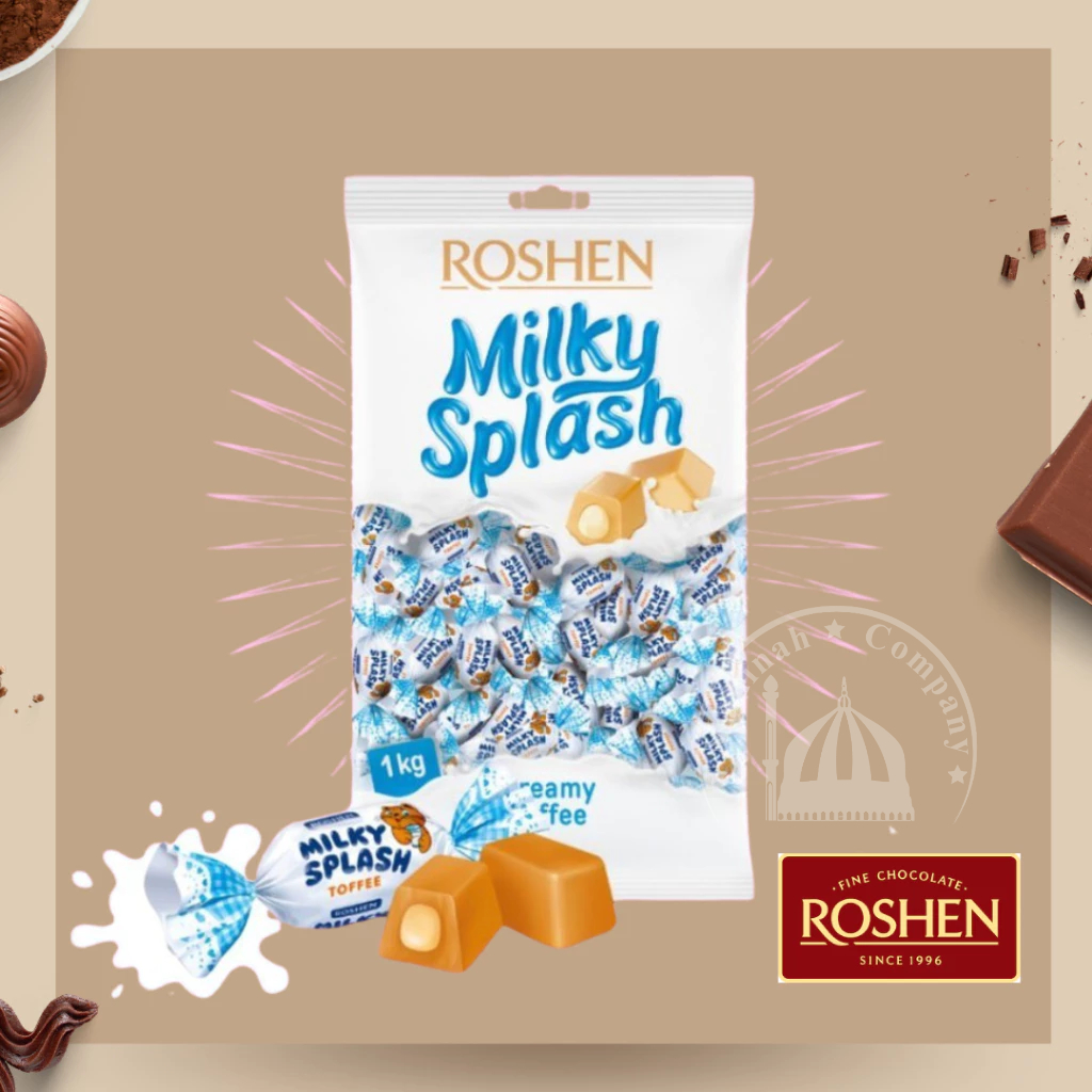 New Arrival Roshen Milky Splash Toffee With A Milk Filling 500g ...