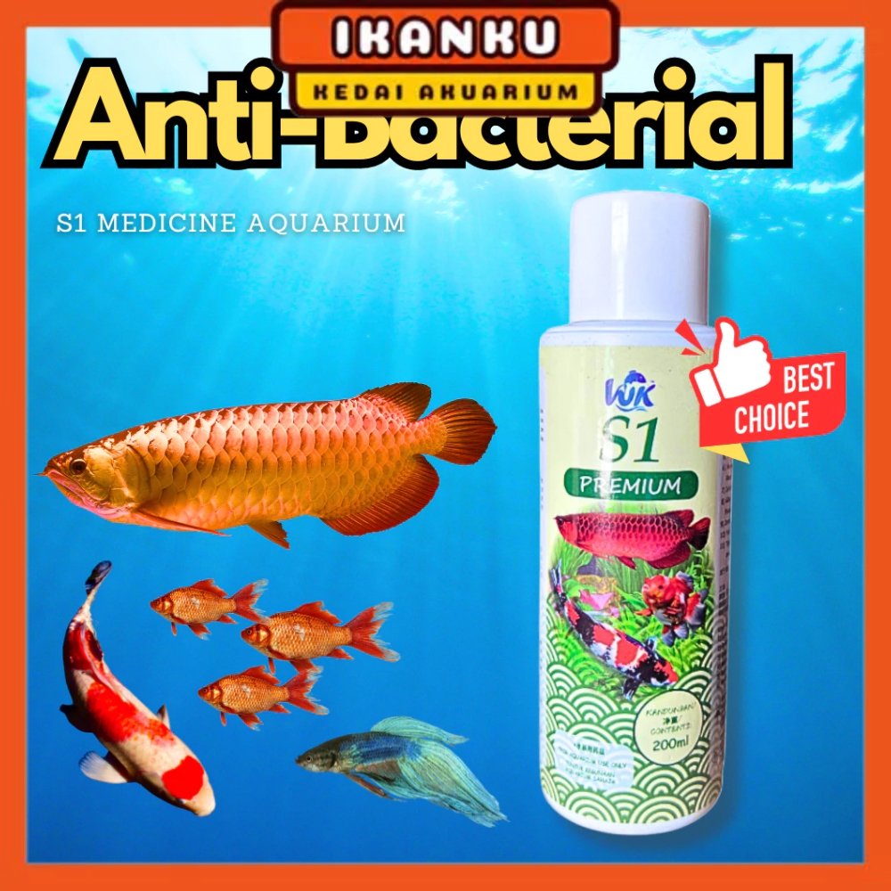 S1 Aquarium Anti Bacterial Fish Medicine Green Solution For Aquarium ...
