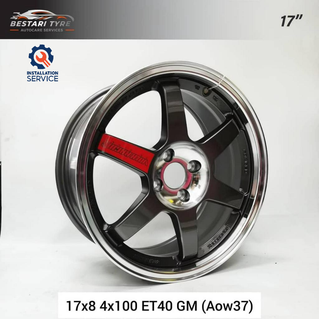 【Installation Available】AOW37 FLOW FORMING 17 INCH 17X8 4X100 ET40 GM ...