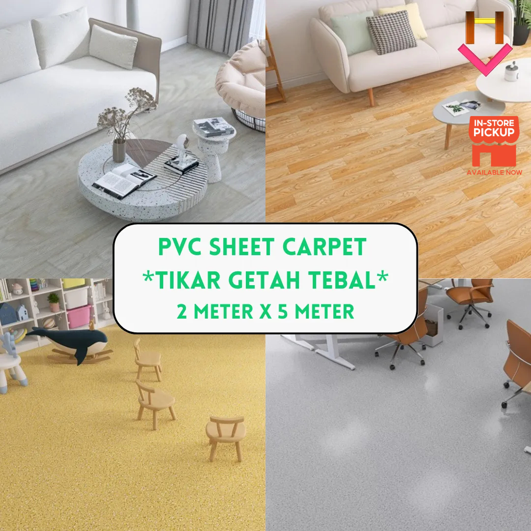 PVC Sheet Carpet Roll Tikar Getah Tebal | Shopee Malaysia