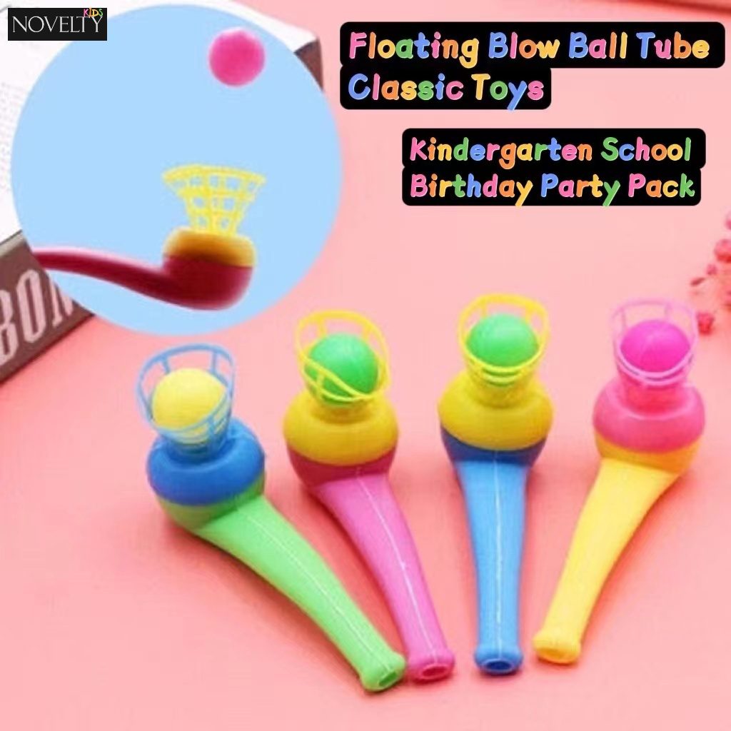Floating Blow Ball Tube Classic Toys 1980s 1pc Mainan Klasik Tiup Bola ...