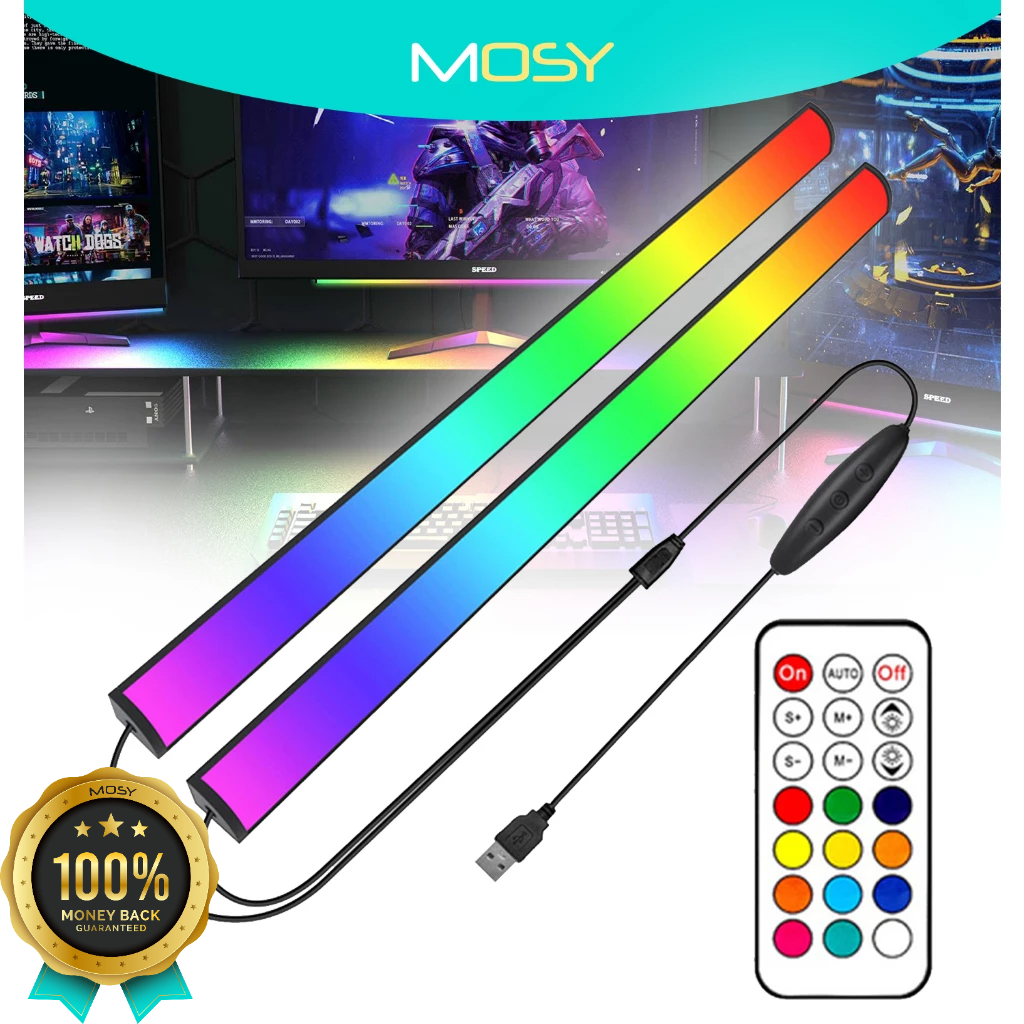 Under Monitor Light Bar RGB Dreamcolor Ambient Neon Sign with Remote ...