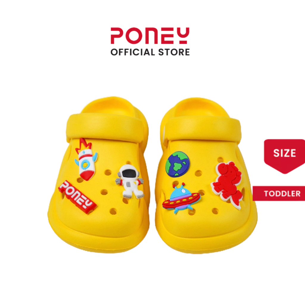 Poney Boys Yellow Vibrant Clogs Sandal | Shopee Malaysia