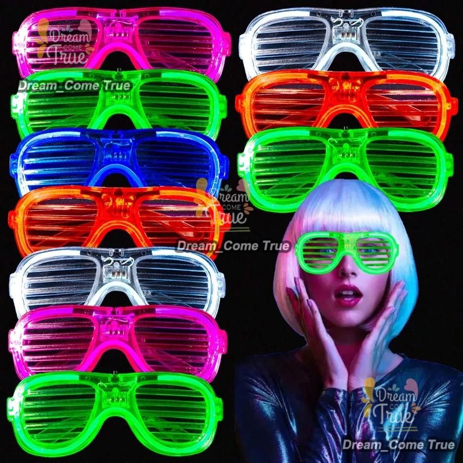 5 Color Party Led Light Flashing Glasses / Glow Glasses Glow in the ...